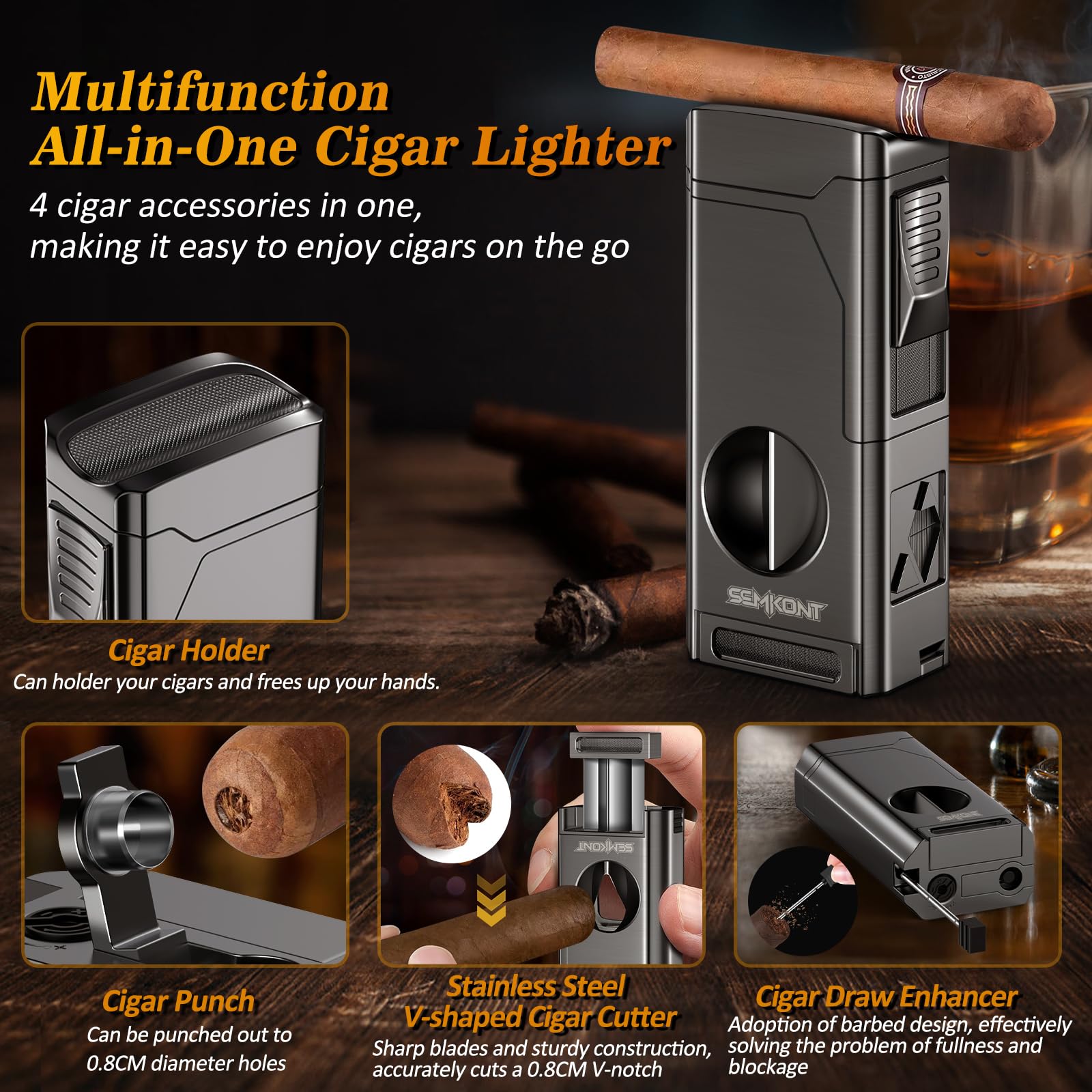 Mua Cigar Humidor, Vintage Lock & Accessory Drawer Cedar Wood Cigar ...