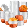 Amazon.com: Pickmesh 200 Pcs Basketball Mini Cake Pans with Lids 5 oz ...