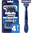 Amazon.com: Gillette Sensor3 Smooth Shave Disposable Razor, 4 Count ...