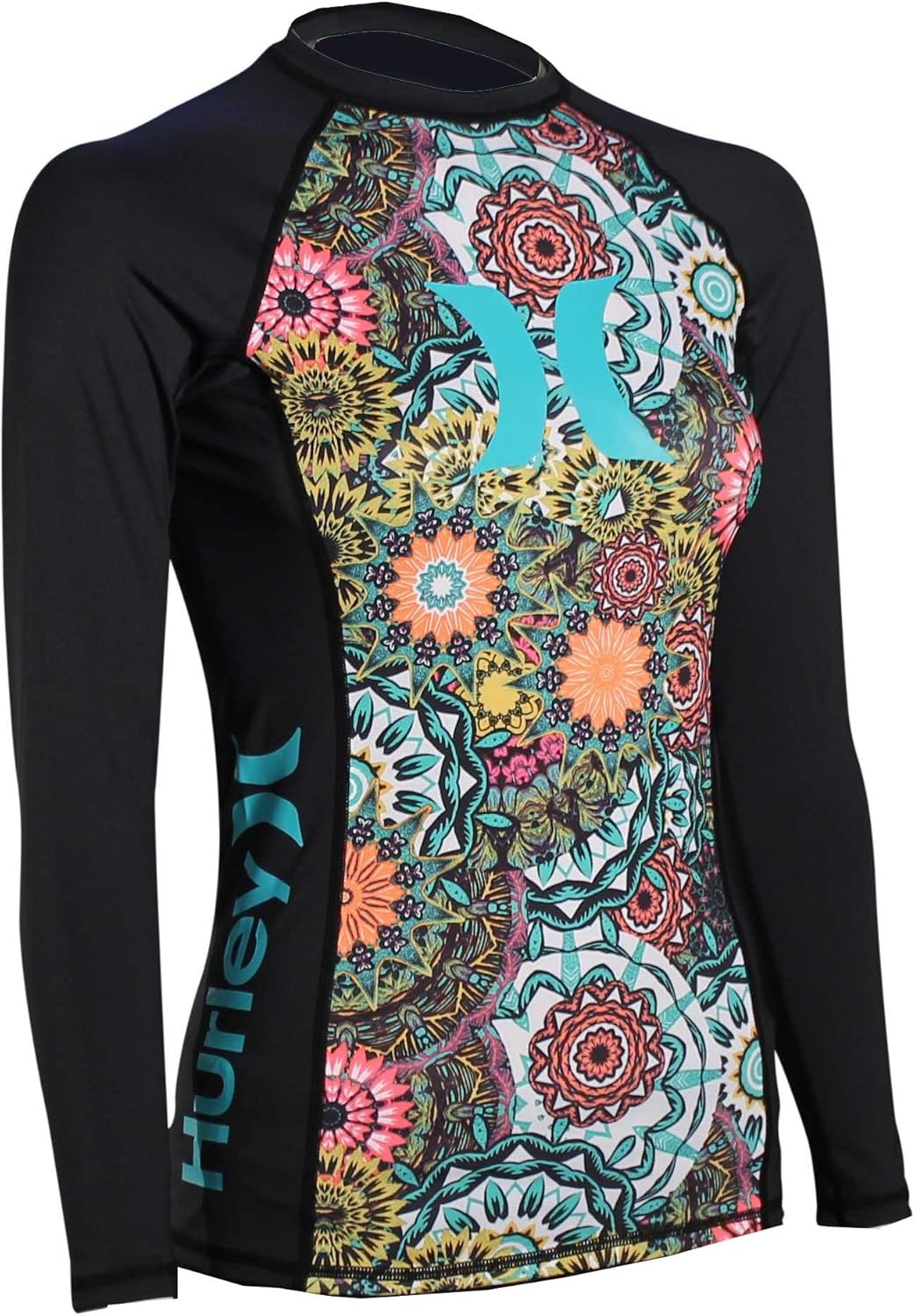 Amazon.com: Hurley Women's One & Only LS Rash Guard - Hyper Jade U ...