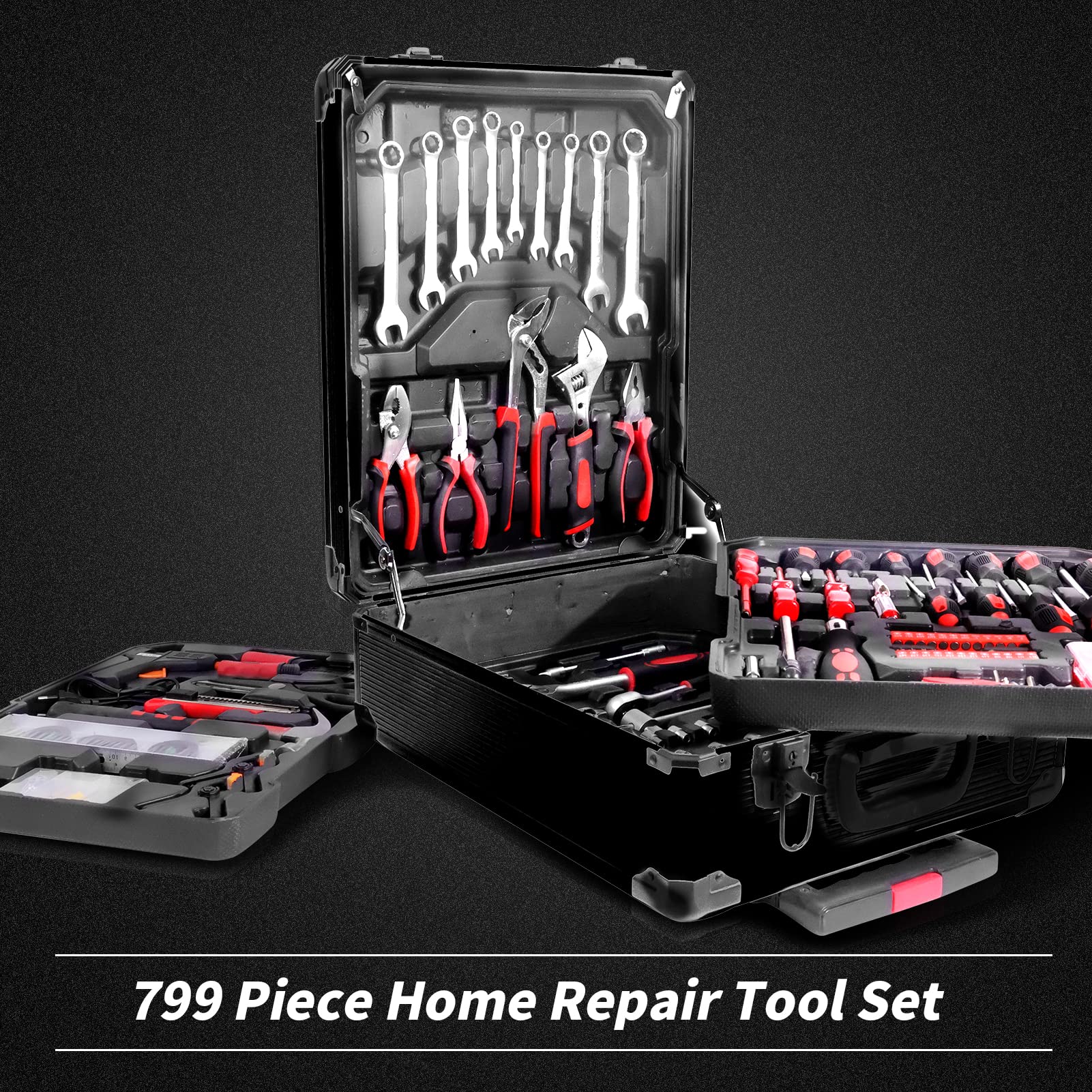 Mua Tool Box with Tools, Tool Sets for Men, ToolKit with Rolling Tool Box, Complete Tool Box Set ...