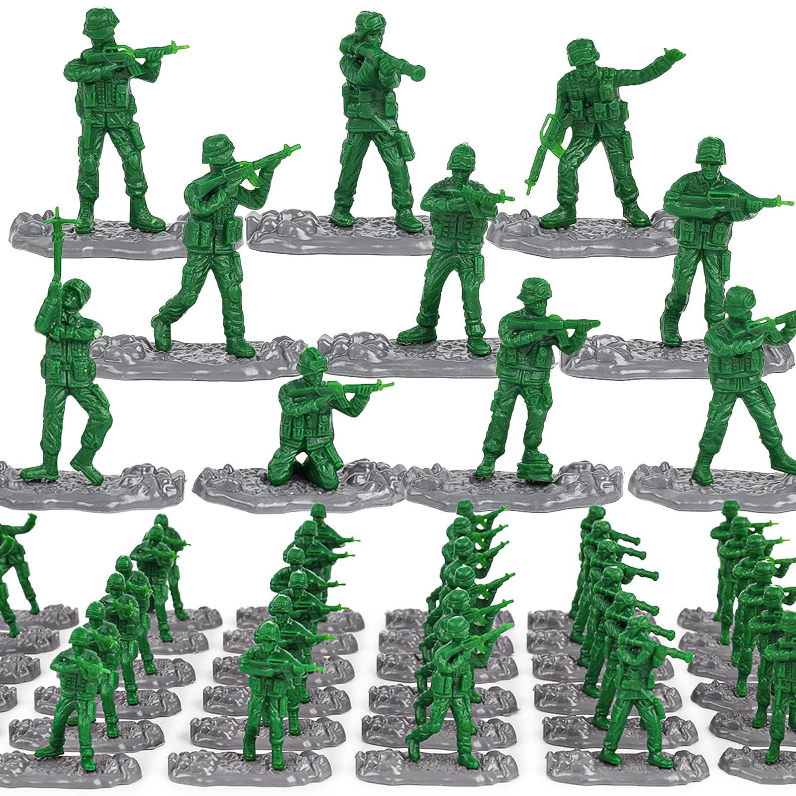 MCPINKY 60PCS Army Men Action Figures, Plastic Soldier Figures Army Men ...