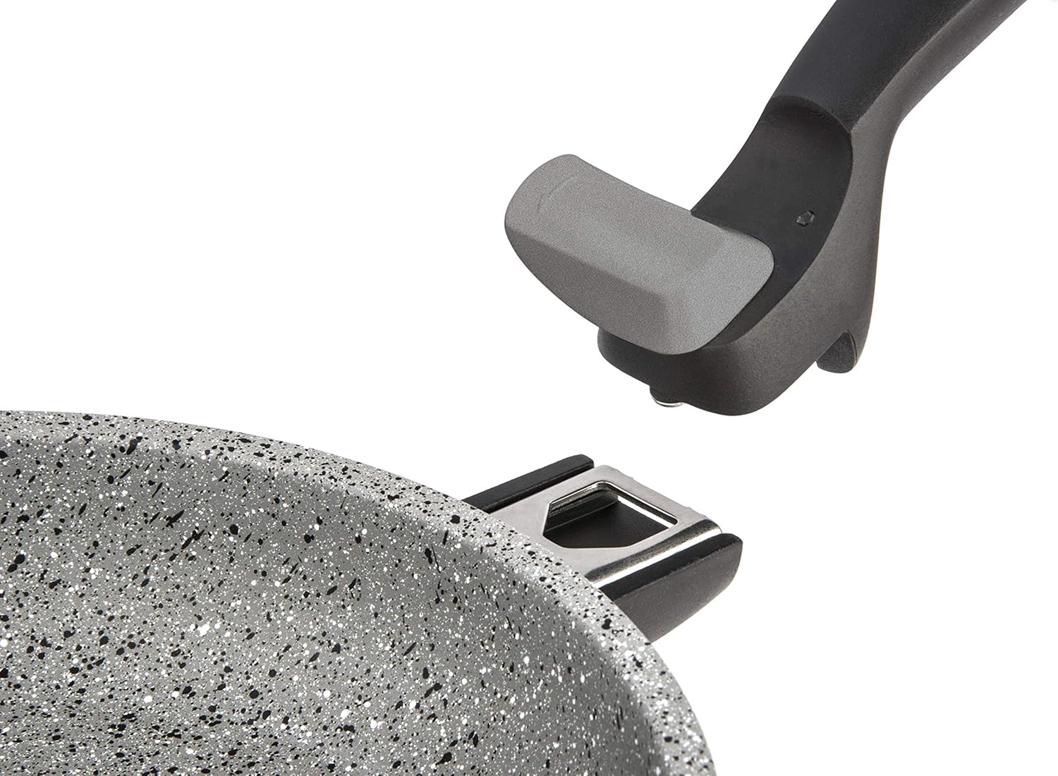 Barazzoni, Induction line Easy Plus, pan ø24 cm Detachable Handle, Made ...