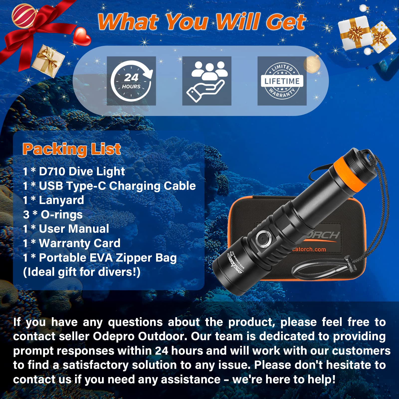 Mua D710 Scuba Diving Light, 3000 Lumens Super Bright Underwater ...