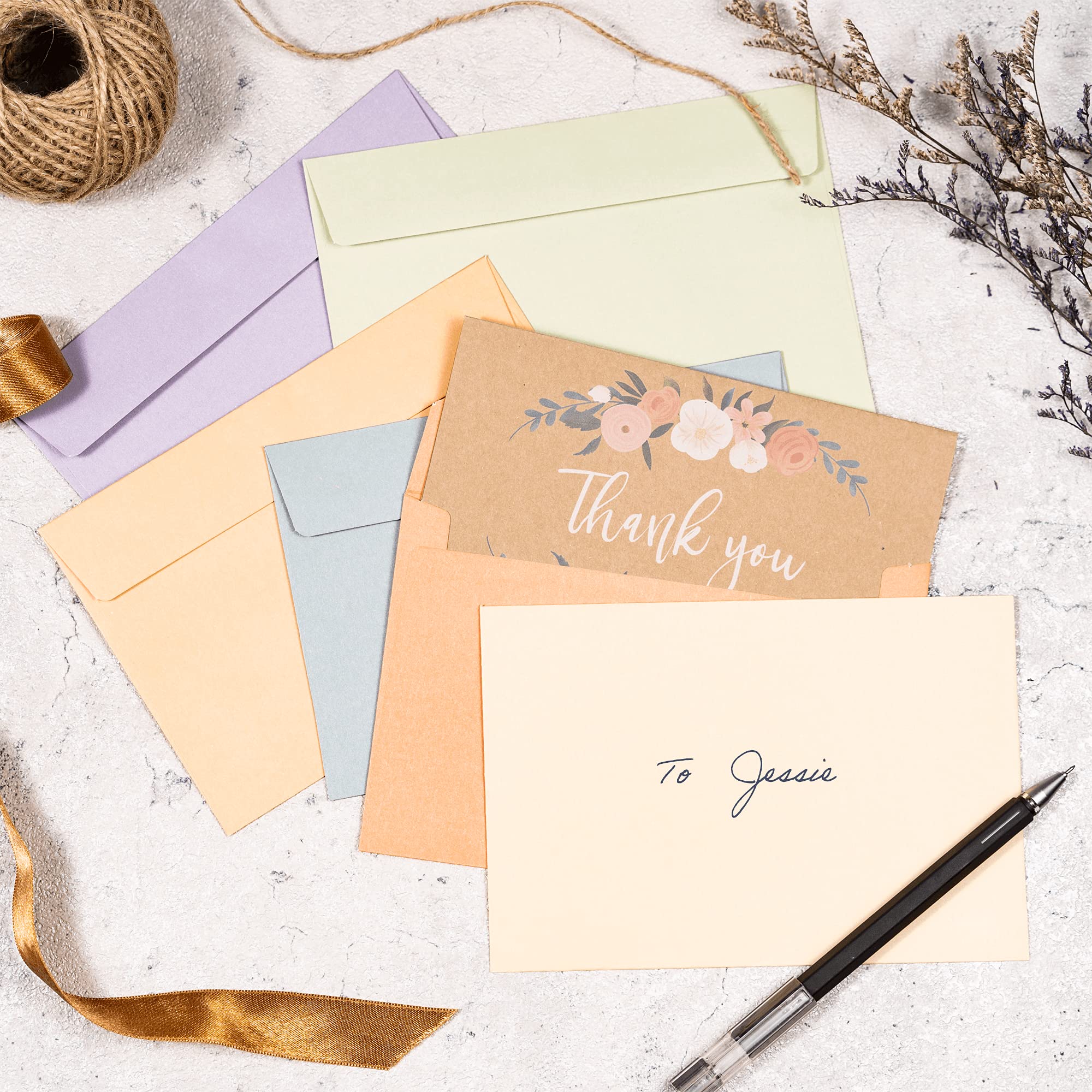 A4 Envelopes, 48-Pack Colored Envelopes 4x6, Envelopes for Invitations ...