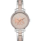 Amazon.com: Michael Kors Pyper Three-Hand Silver-Tone Stainless Steel ...