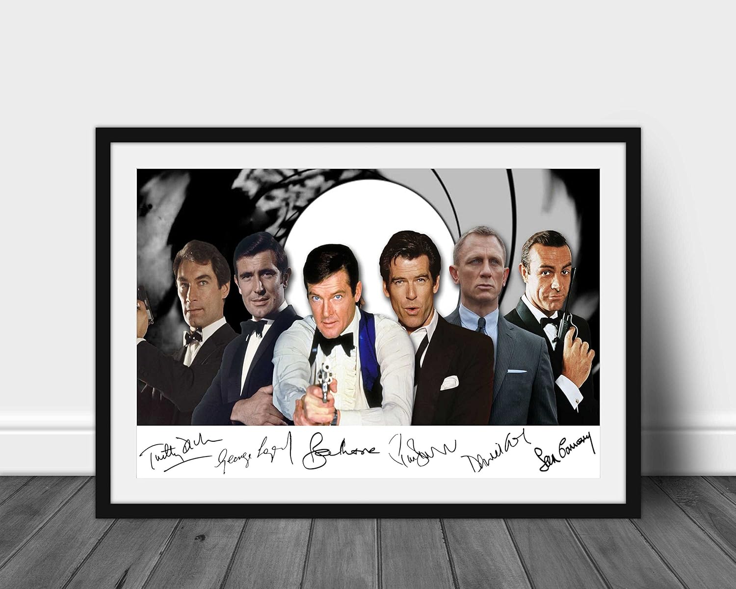 James Bond 007 Actors Signed Print A4 (POSTER ONLY): Amazon.co.uk: Welcome