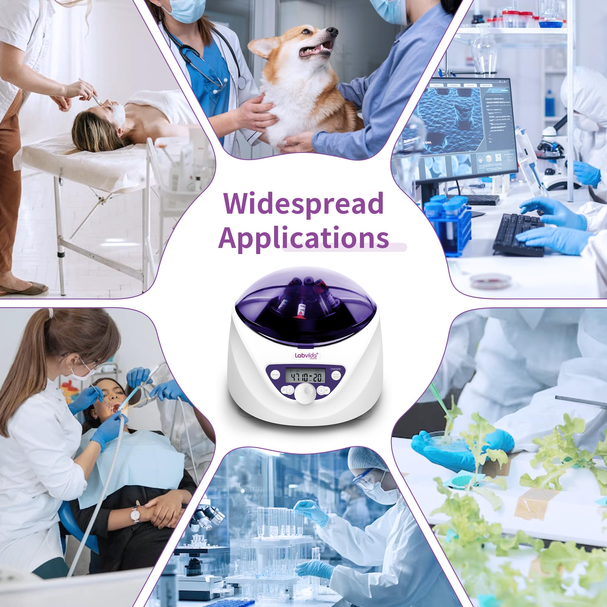 Labvida Lab PRP Benchtop Centrifuge Machine 6x15mL/10mL/7mL/1.5-5ml, Speed Range From 300 ...