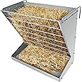 Amazon.com: YXJSTO Wall Mount Hay Rack, Heavy-Duty Galvanized Metal 2 in 1 Hay and Grain Feeder ...