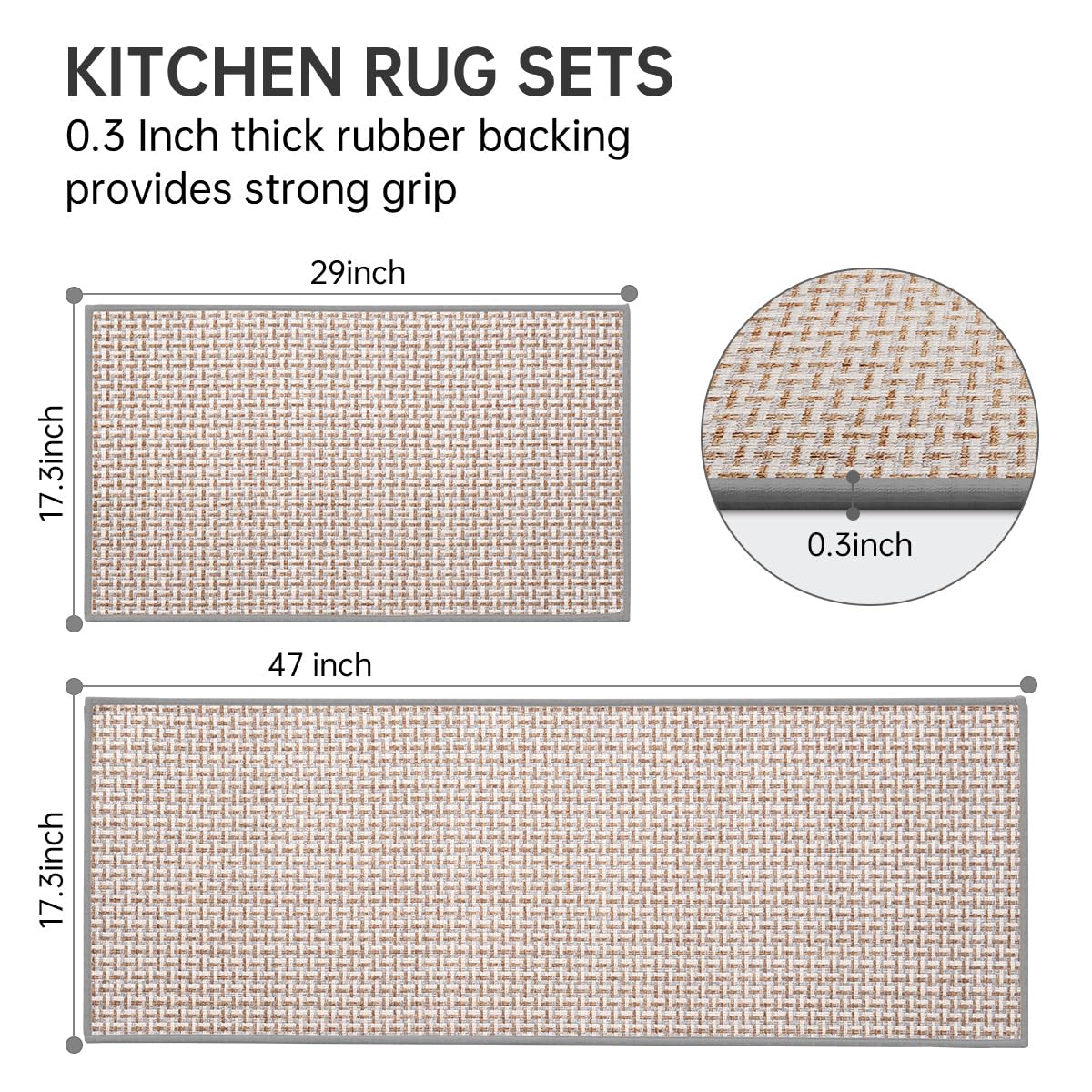 Mua eqivei Kitchen Rugs and Mats Non Skid Washable Set of 2 PCS ...