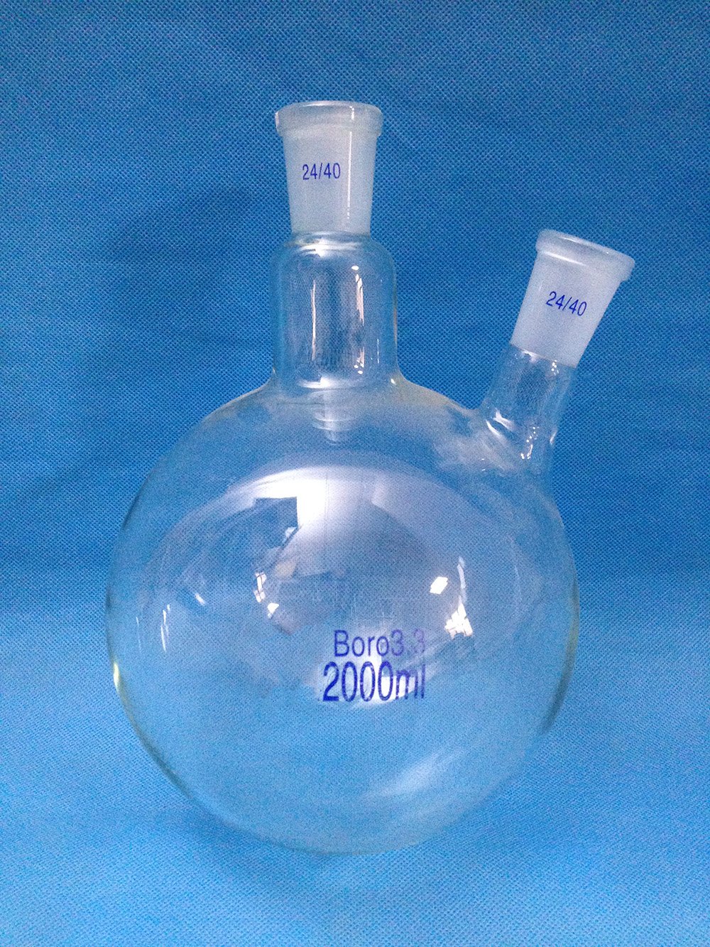Glass 2000ml Three Neck Round Bottom Boiling Flask Joints 24/40 ...