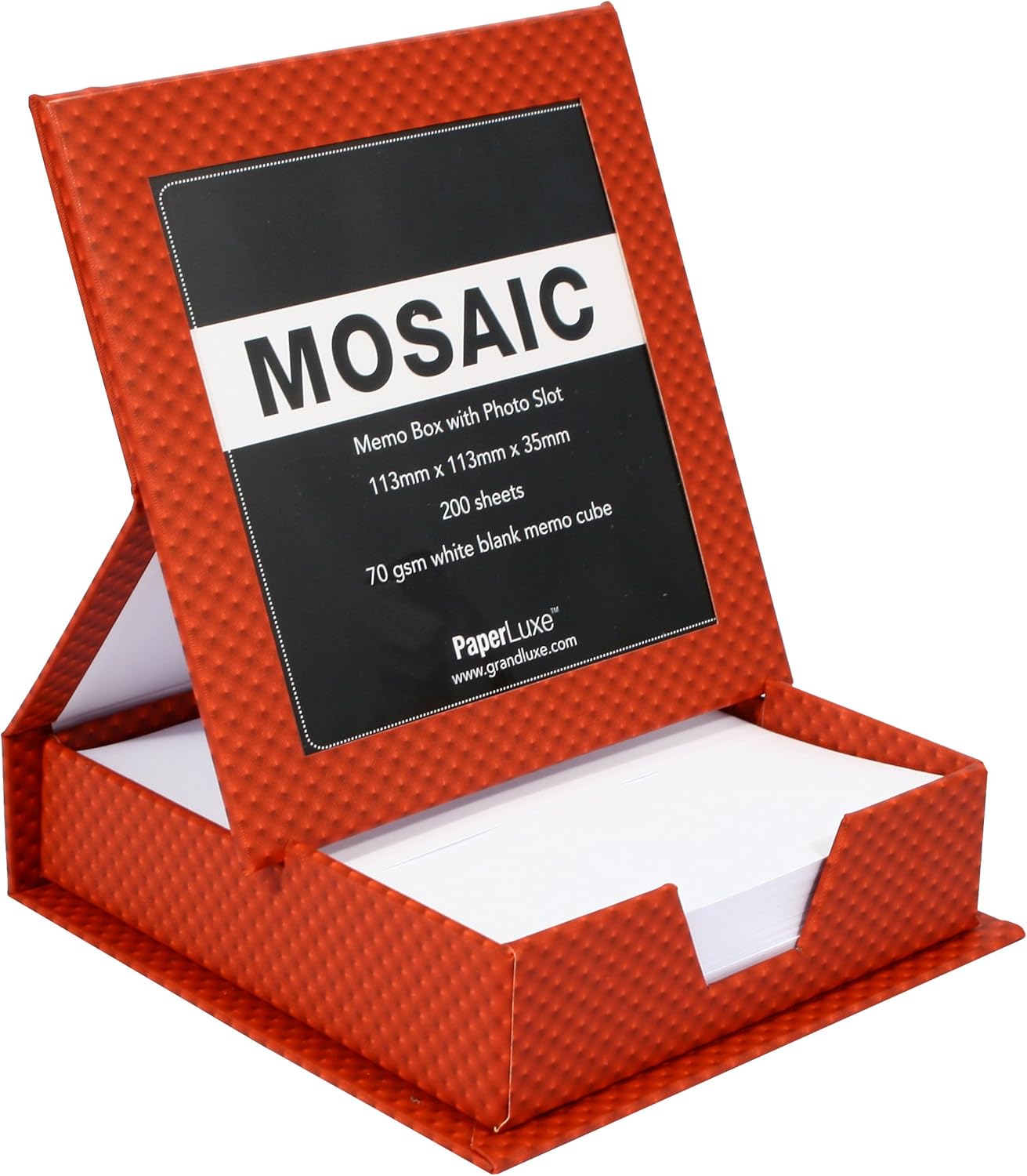 Amazon.com : Grandluxe Red Mosaic Memo Box with Photo Slot (890193 ...