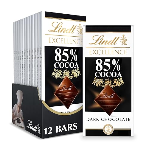 Lindt EXCELLENCE 85% Cocoa Dark Chocolate Candy Bar, Dark Chocolate ...