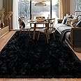 Amazon.com: Dssimo Super Fluffy 6x9 Rug for Bedroom, Modern Shag Black ...