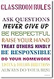 Amazon.com: Classroom Rules #6 - NEW Classroom Motivational Poster ...