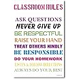 Amazon.com: Classroom Rules #6 - NEW Classroom Motivational Poster ...