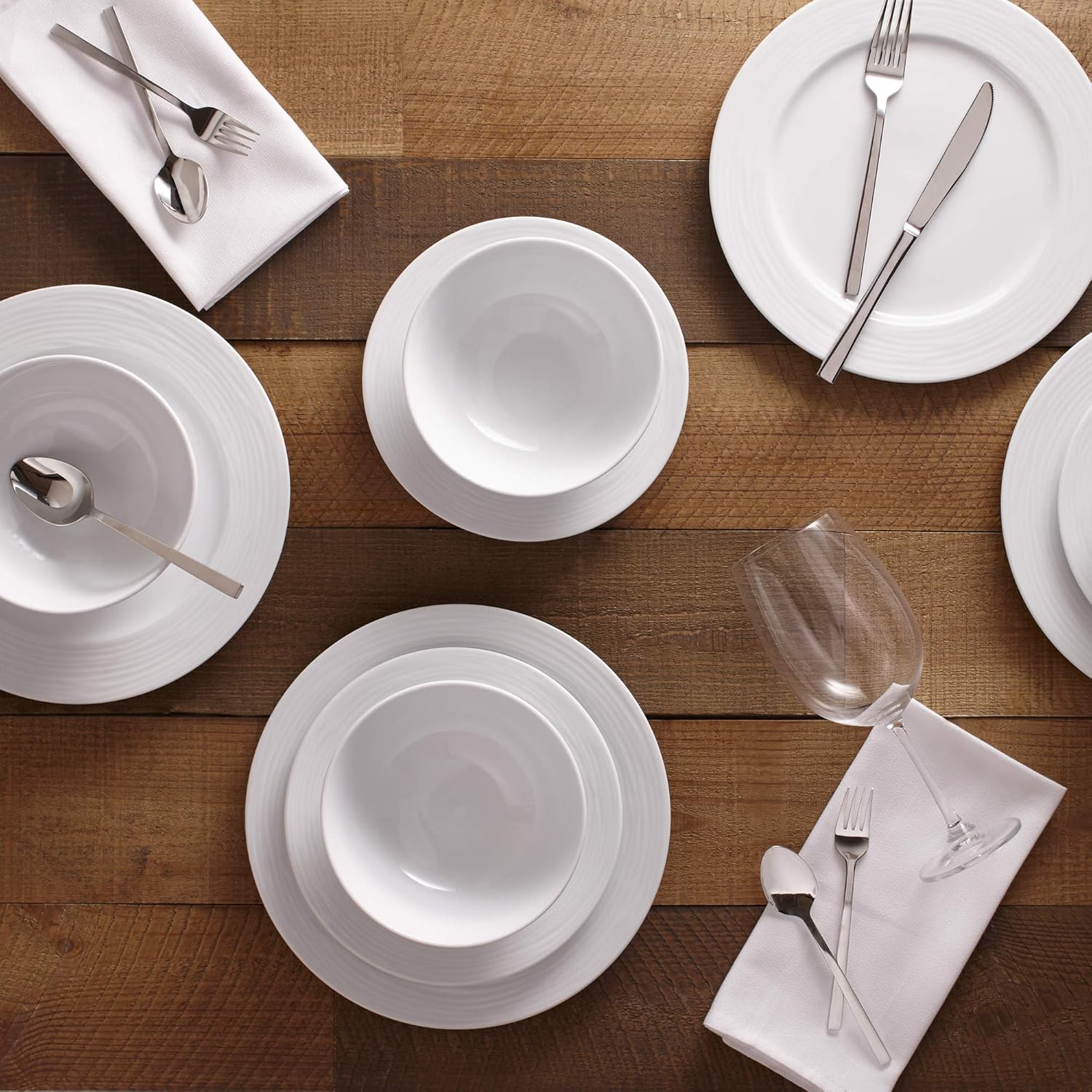 Safdie Premium Dinnerset Dinner Set Premium Dinnerware Set, White (Pack ...