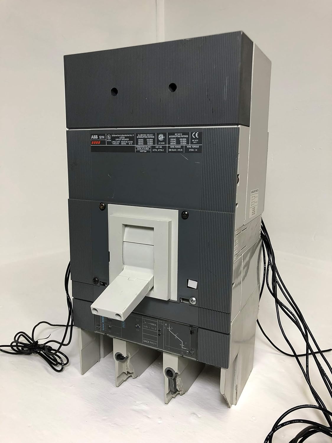 ABB sace S7 S7H 1000 A disyuntor 3P w/Shunt & AUX 1000 Amp Viaje PR211 ...