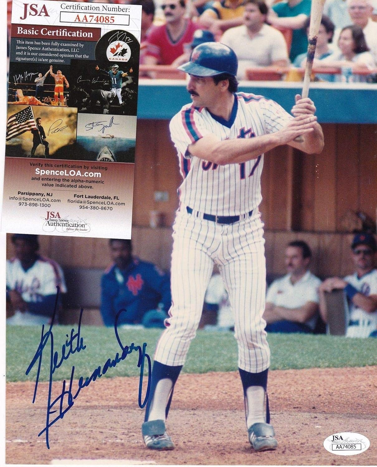 Keith Hernandez Signed Picture - 8x10 - JSA Certified - Autographed MLB ...
