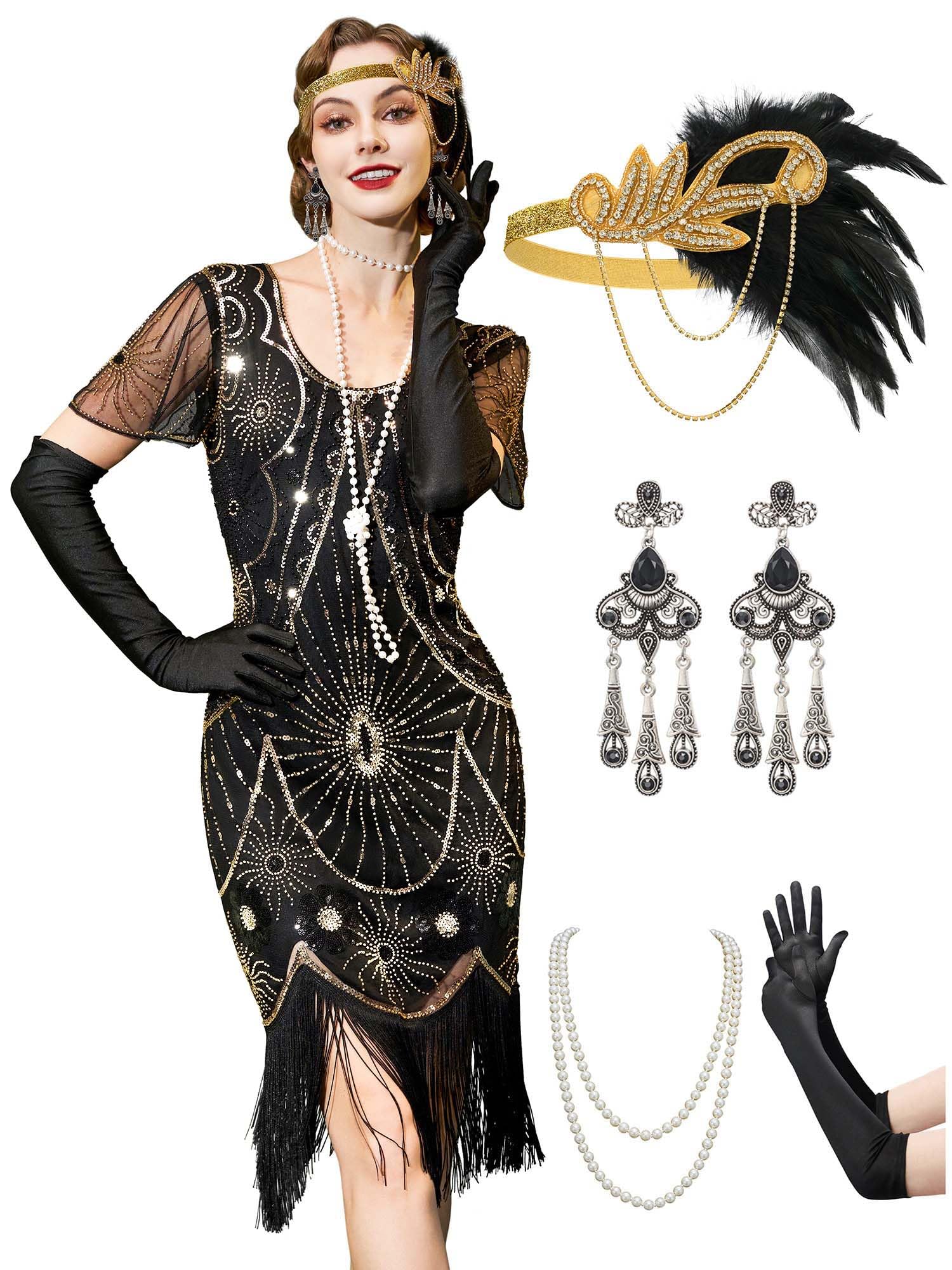 YESSA Flapper Dresses 1920s Dresses for Women,Great Gatsby Dresses for ...