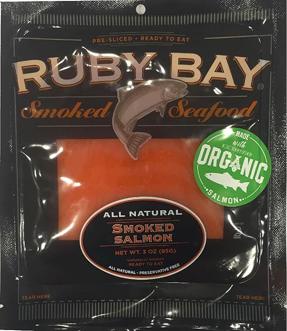 Ruby Bay, Cold Smoked Organic Salmon, 3 oz: Amazon.com: Grocery ...