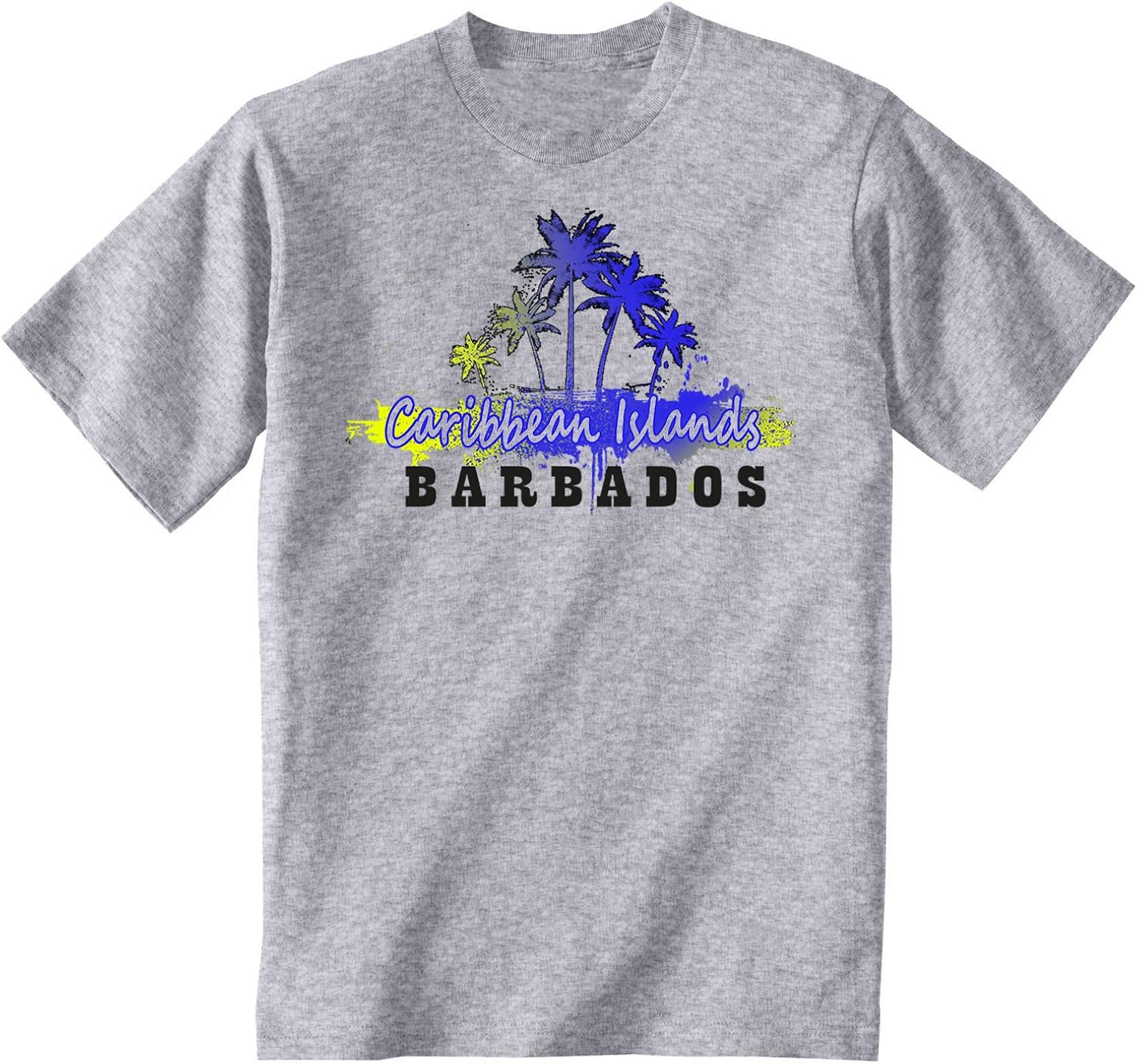 teesquare1st Men's Barbados Caribbean Islands Grey T-Shirt : Amazon.co ...