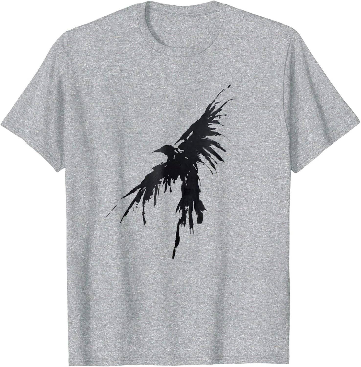 Amazon.com: Crow Raven Shirt Distressed Flying Bird Crow Tee Shirt ...