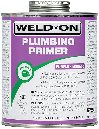Weld-On 14025 Plumbing PVC/CPVC Primer - Fast Acting and Low VOC ...