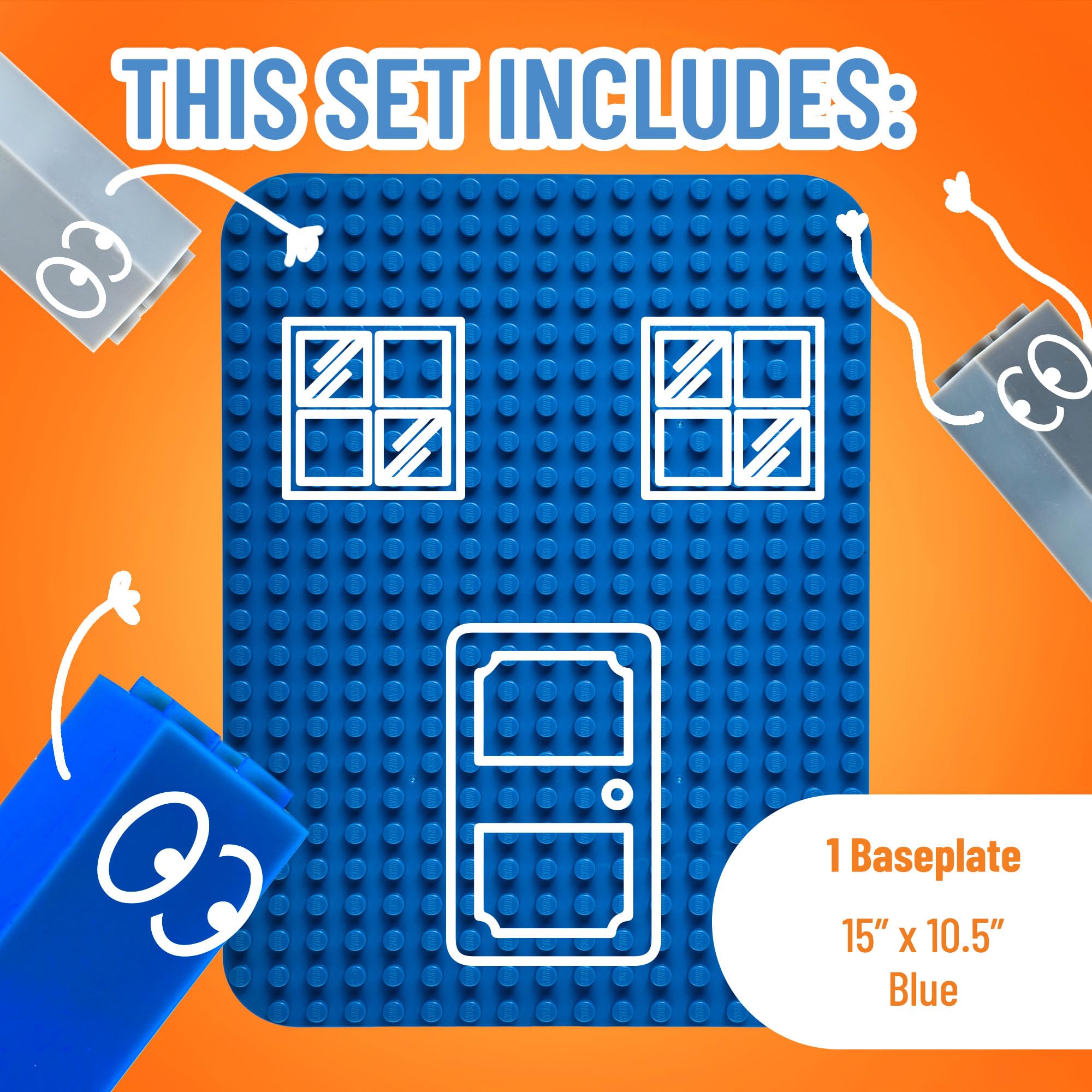 Mua Premium Large Peg Blue Base Plate - 38cm x 27cm DUPLO-Compatible ...