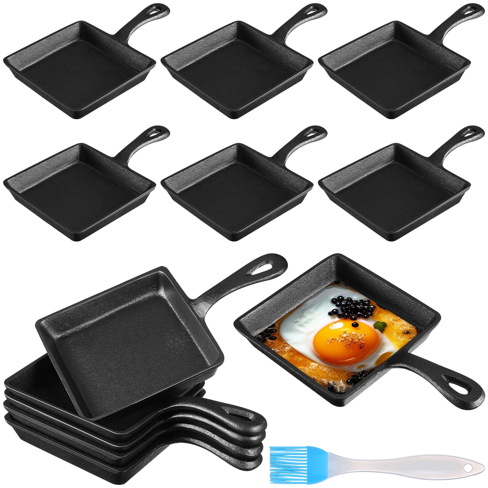 Mua Skylety 10 Sets Mini Cast Iron Skillets Small Black Cast Iron ...