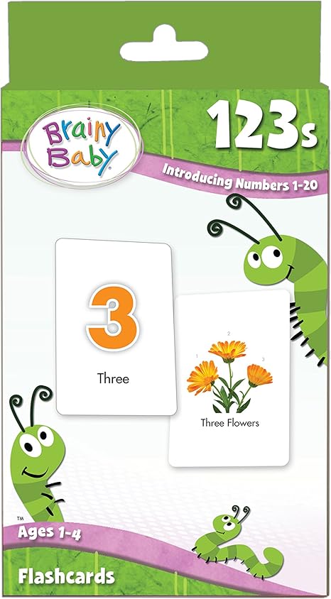 Amazon.com: Brainy Baby Teach Your Child 123s Flashcards: Introducing ...
