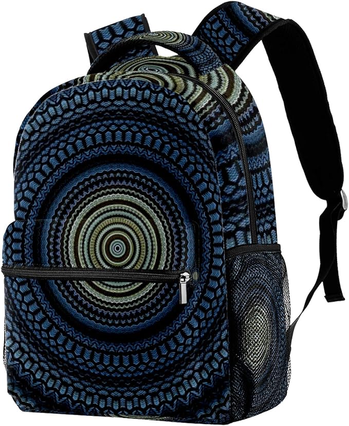 floral circle pattern Backpack for Boys&Girls Lightweight Student ...