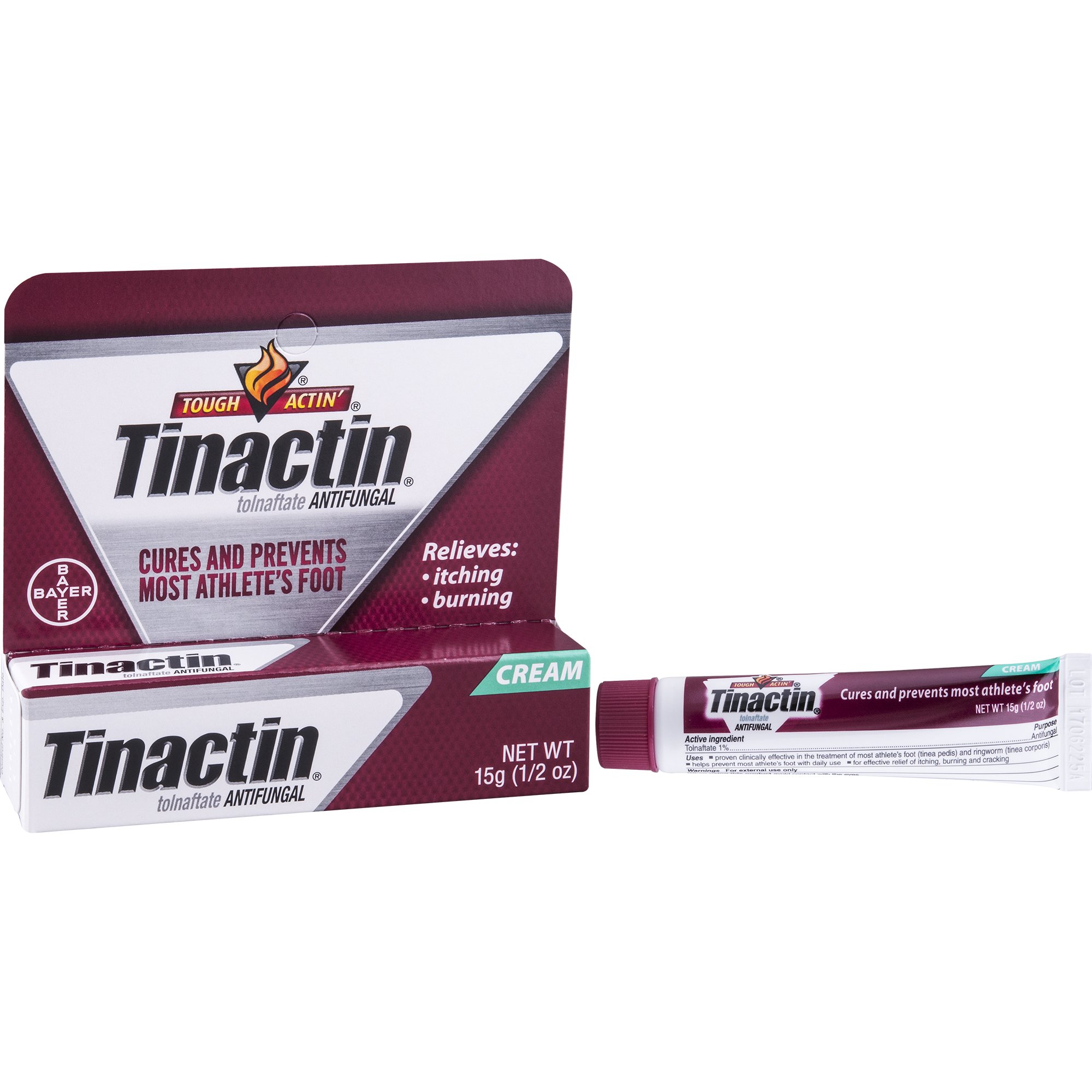 Tinactin Athlete's Foot Cream, Tolnaftate 1%, Antifungal, AF Treatment ...