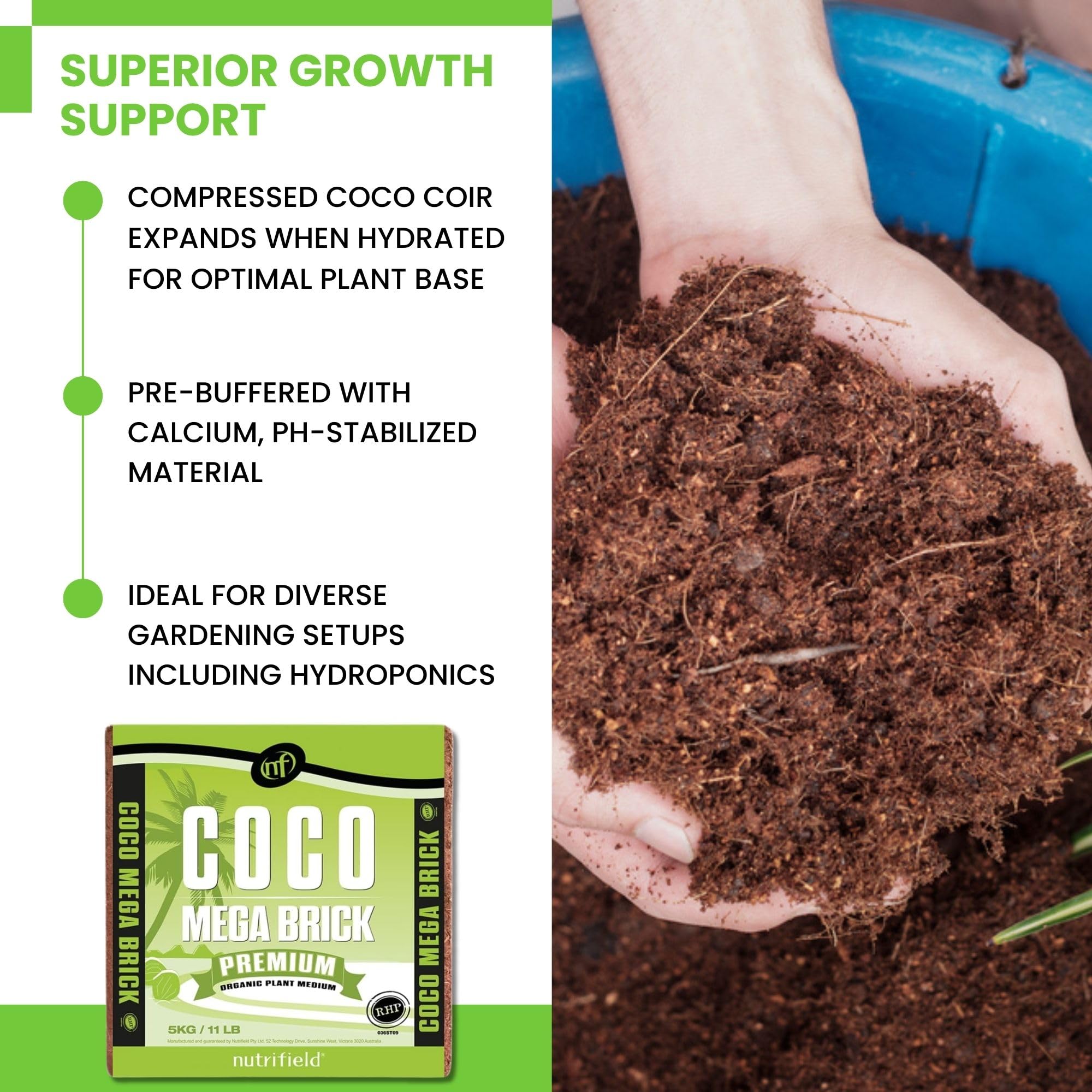 Mua Coco Coir Mega Brick Organic Coconut Coir 11 Pound Coco Fiber ...