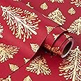 Amazon.com: WRAPAHOLIC 3D Kraft Christmas Wrapping Paper Roll - Mini ...
