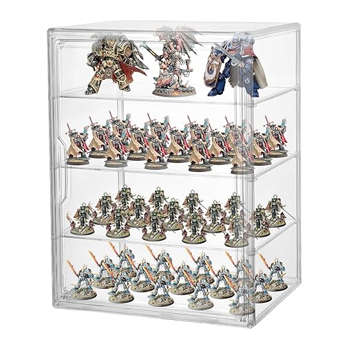 Clear Acrylic Miniature Storage Case Stackable Miniature Carrying Case ...
