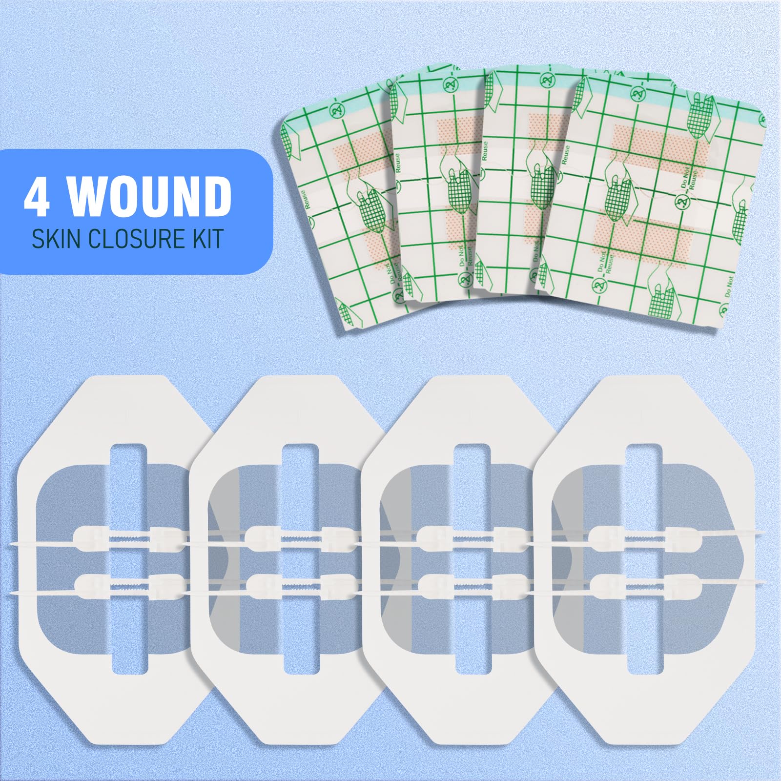 Mua AUSLKA Wound Closure Strips - 4 Pcs - Butterfly Bandaids - Zip ...
