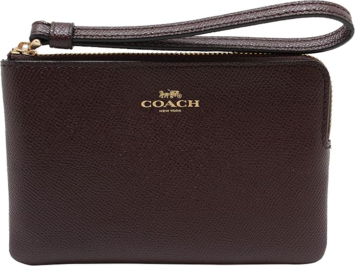 COACH 58032 CORNER ZIP WRISTLET IN CROSSGRAIN LEATHER: Handbags: Amazon.com
