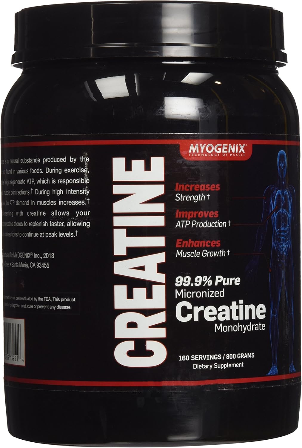 Amazon.com: Myogenix Creatine Monohydrate Supplement, 160 Count: Health ...