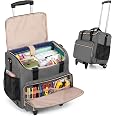Amazon.com: LUXJA Rolling Craft Bag with Pockets for 12 x 12 inch ...