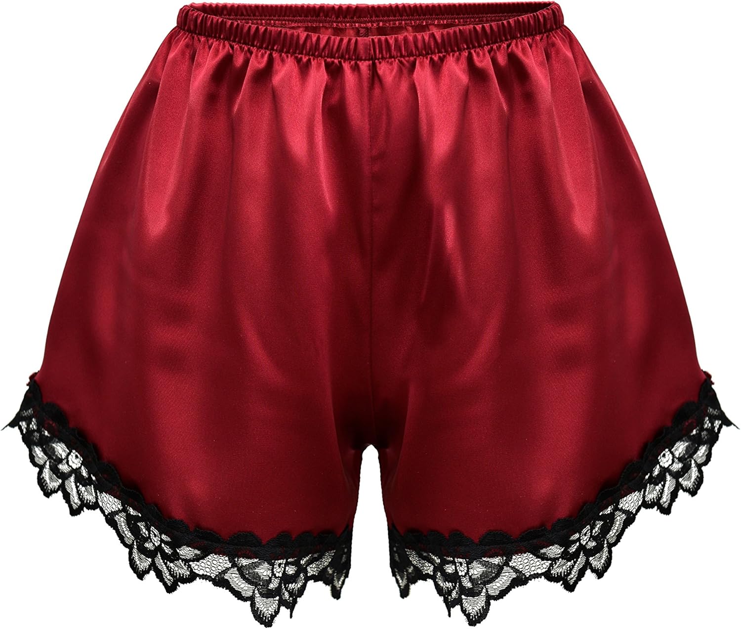 Postero PN307 Satin Womens French Knickers Burgundy Medium: Amazon.co ...