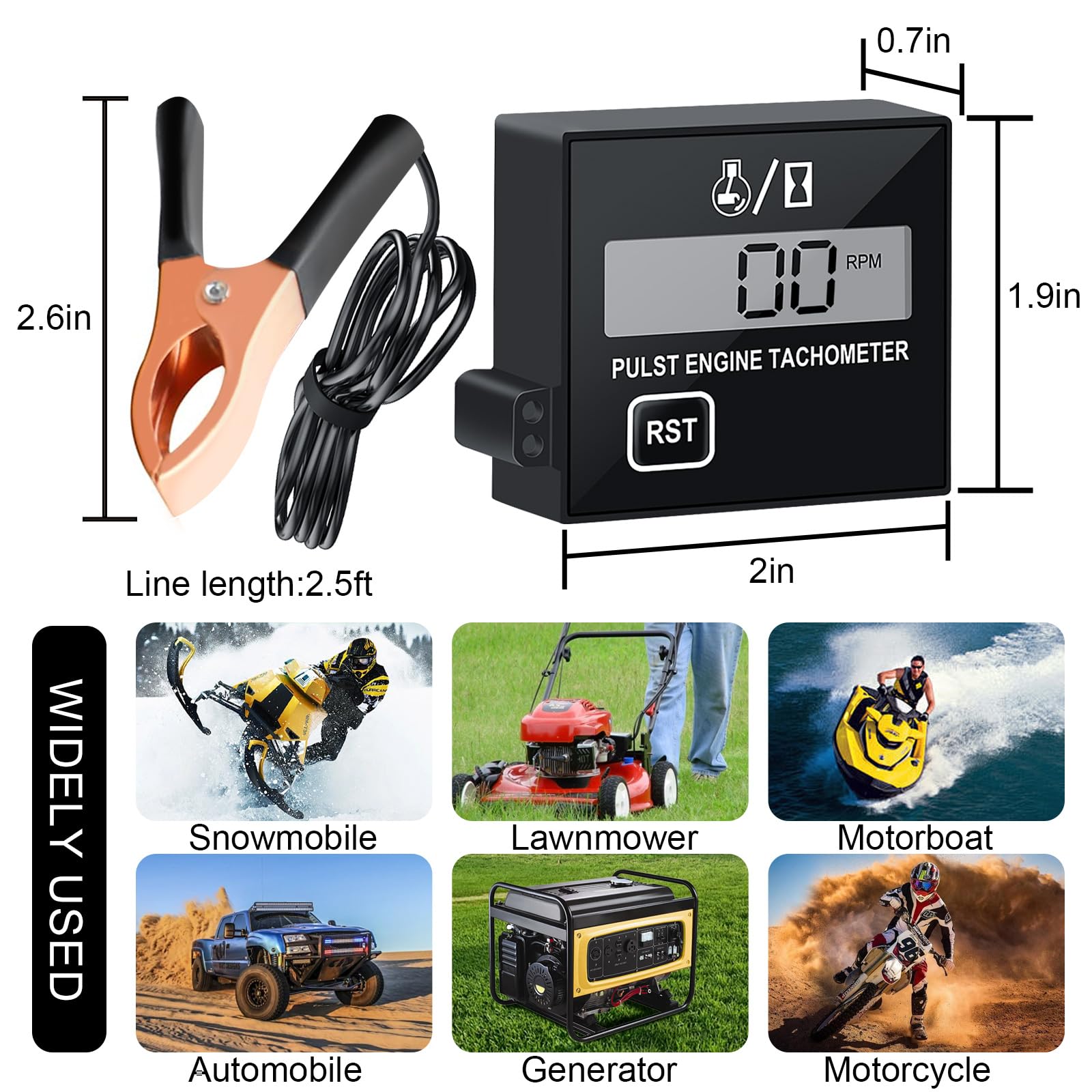 Mua Chainsaw Tachometer-Digital Tachometer Tach Gauge Small Engine ...