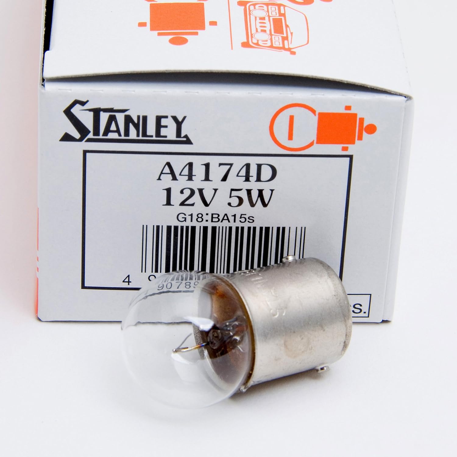 Amazon.com: Stanley A4174D 12V 5W G18 BA15S Clear Auto Bulb Plain Box ...