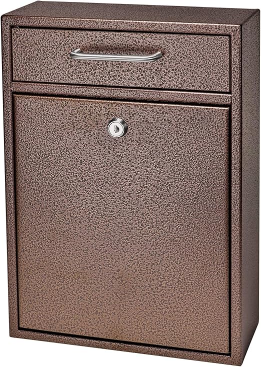 Amazon.com: Mail Boss 7418 High Steel Locking Mounted Mailbox-Office ...