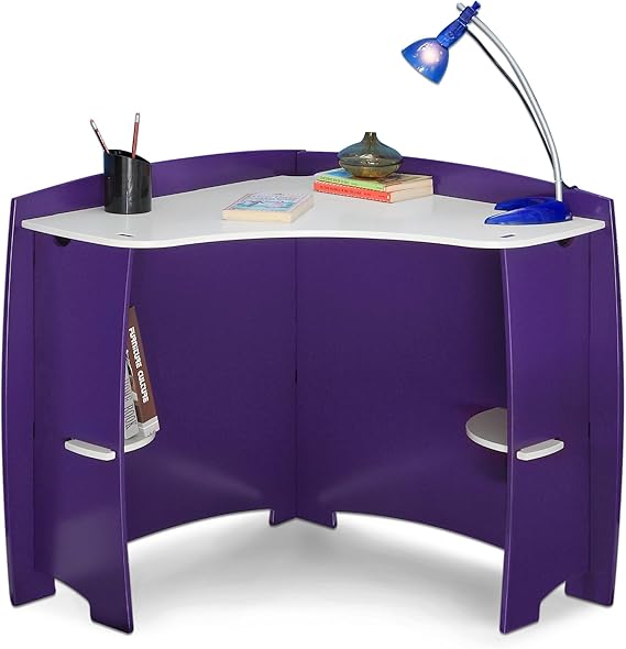 Legare Corner Desk, Purple & White: Amazon.co.uk: Kitchen & Home