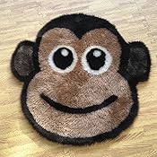 Cheeky Monkey Non Slip Machine Washable Sheepskin Style Kids Rug. Size ...