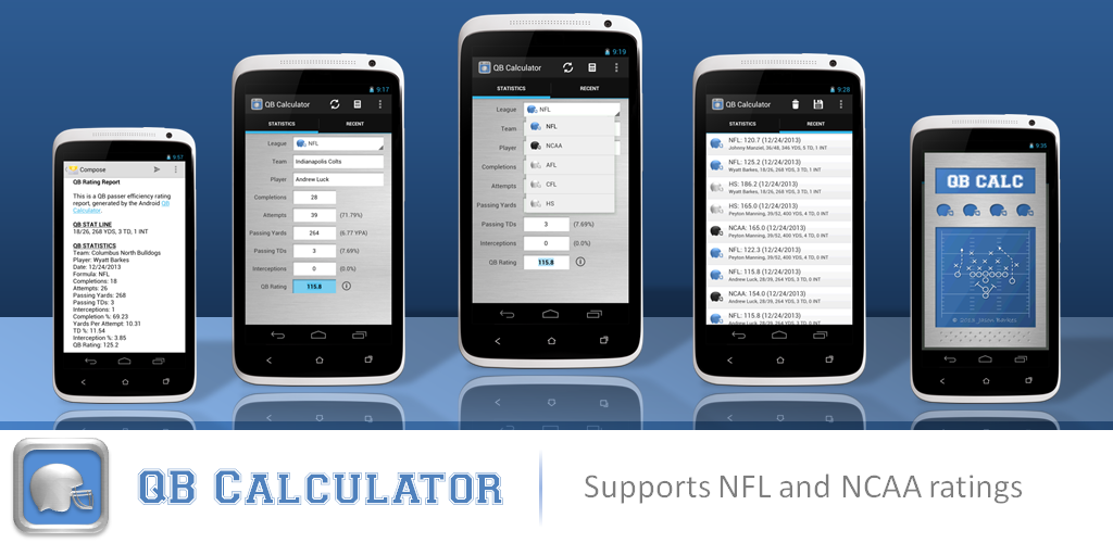 QB Rating Calculator:Amazon.com:Appstore for Android