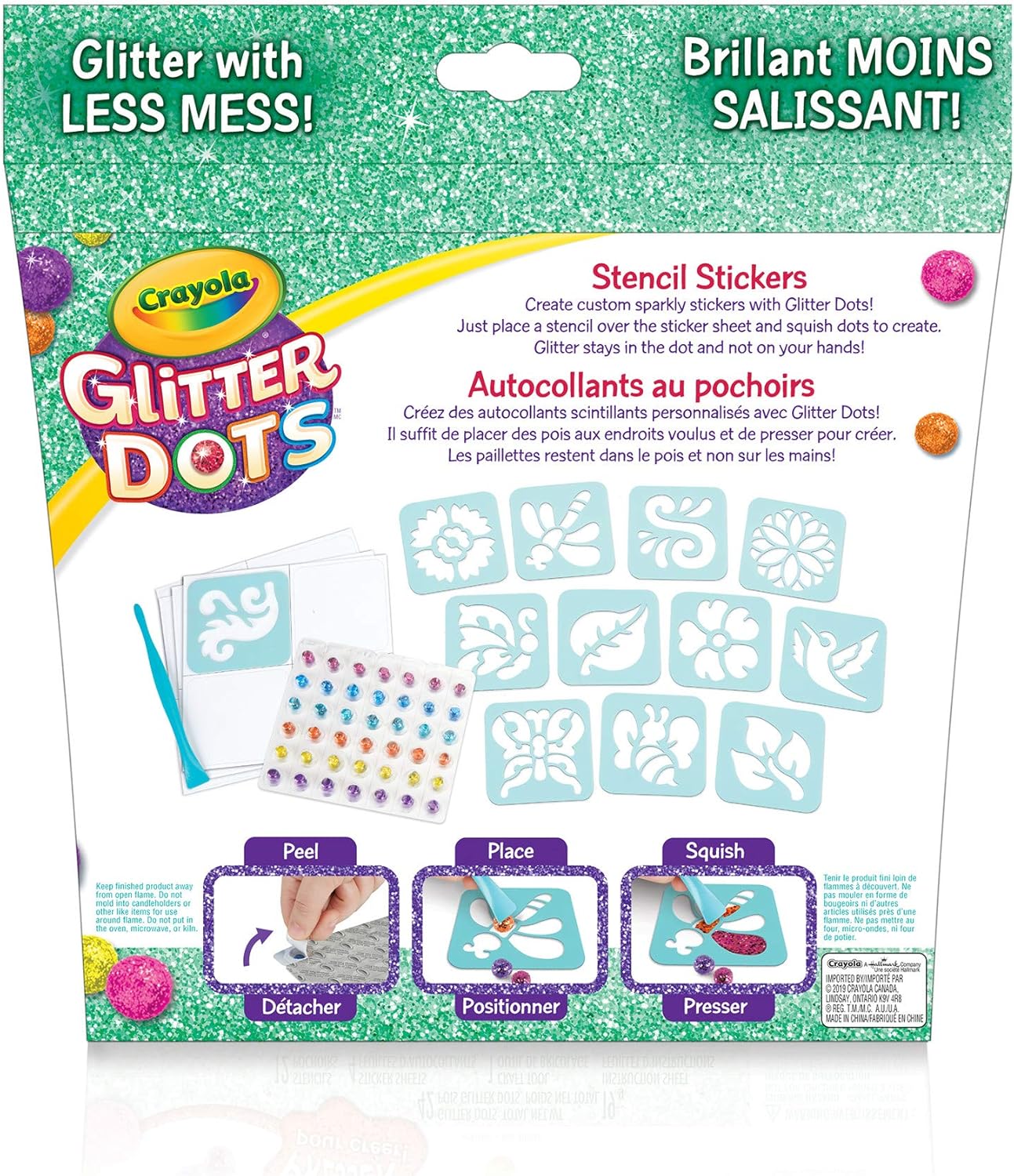 CRAYOLA Glitter Dots Sticker Stencils – Custom Glitter Stickers – BigaMart