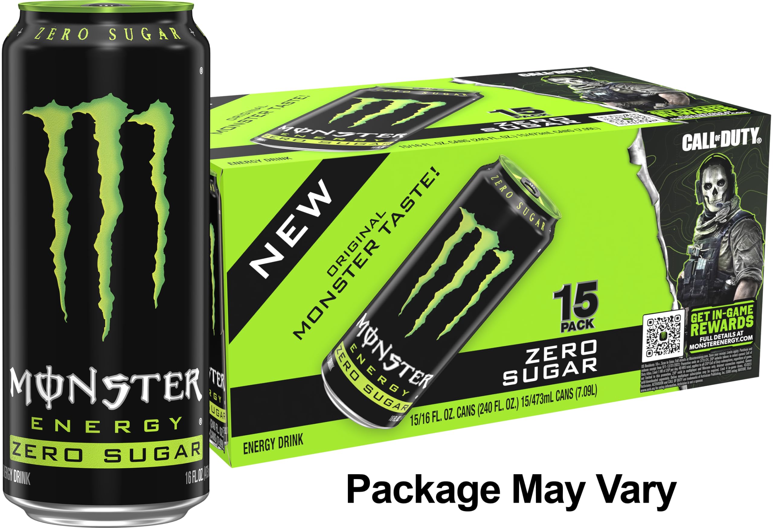 Mua Zero Sugar, Green, Original, Low Calorie Energy Drink, 16 Fl Oz ...