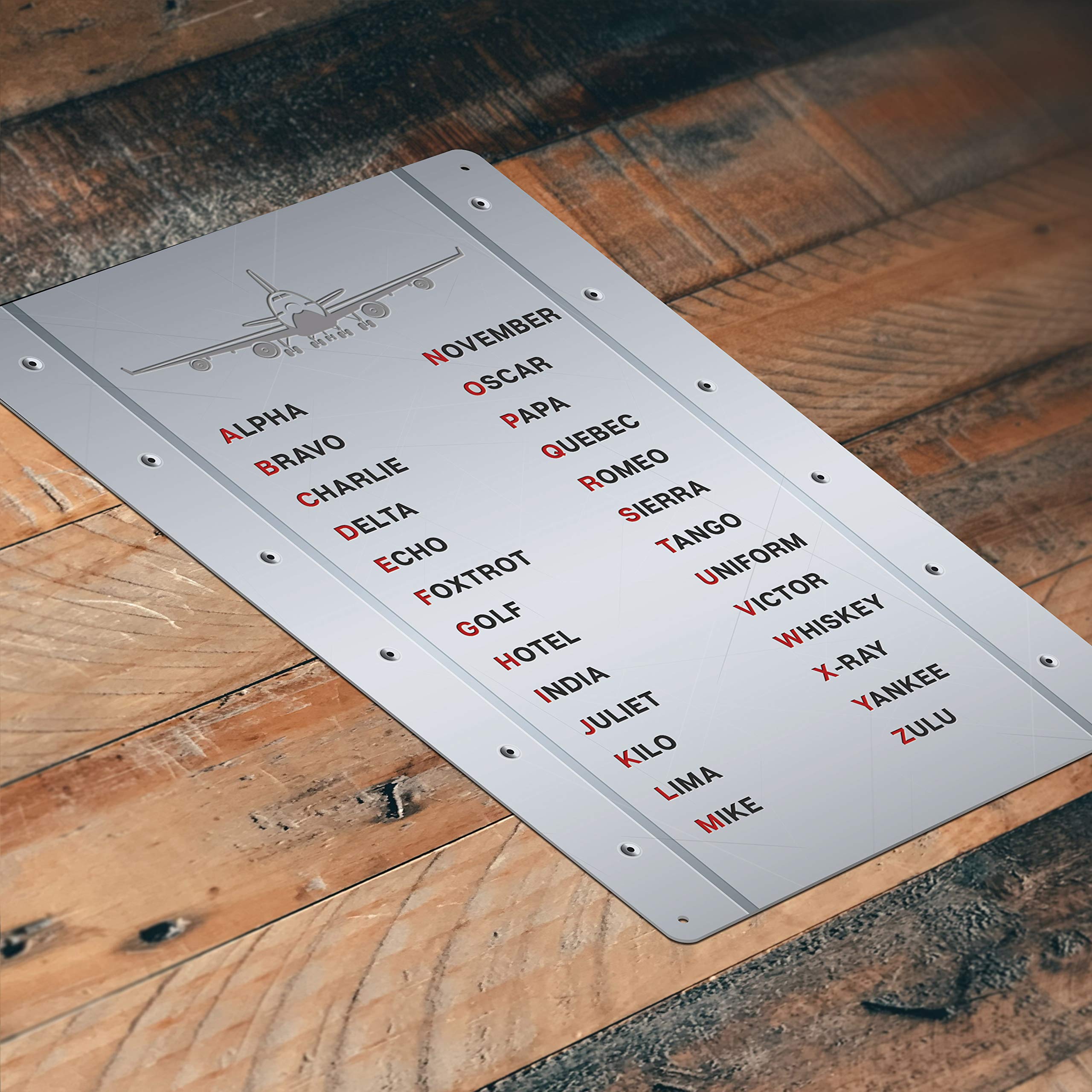 Mua Tin Signs Airplane Pilot Décor - Metal Sign 12 x 8 in. NATO ...